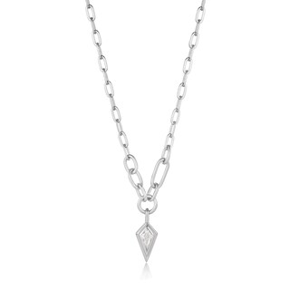 Ania Haie Dance Til' Dawn Sterling Silver CZ Drop Pendant | H.Samuel