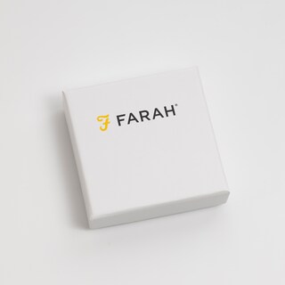 Farah Men's Gold Tone Tan Leather Plaited Bracelet | H.Samuel