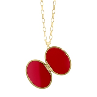 9ct Yellow Gold Extra Large 38mm Dome Locket | H.Samuel