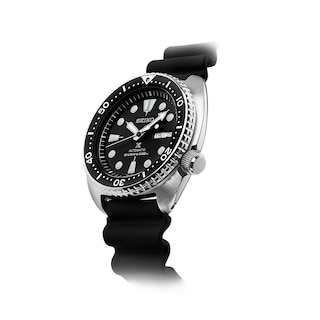 Seiko Prospex Turtle Mens Black Silicone Strap Watch | H.Samuel