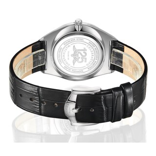 Rotary Ultra Slim Men's Black Leather Strap Watch | H.Samuel