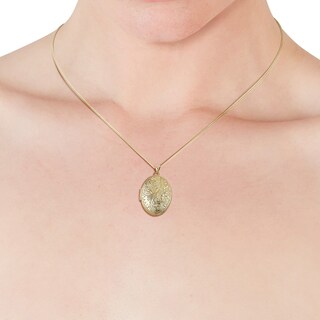 9ct Yellow Gold Domed Oval Swirl Locket | H.Samuel