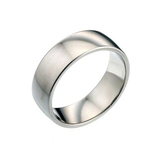 Platinum 7mm Super Heavy Court Ring | H.Samuel