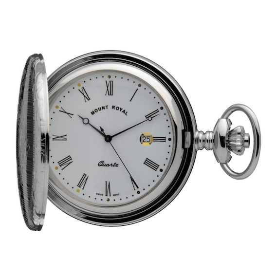 Men's Chrome Pocket Watch | H.Samuel