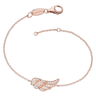 Angel Whisperer Rose Gold Angel Wing Bracelet | H.Samuel