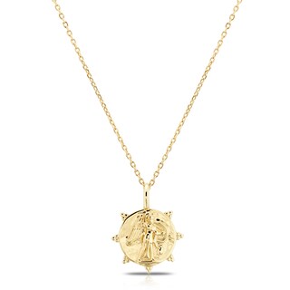 Sterling Silver & 18ct Gold Plated Roman Pendant | H.Samuel