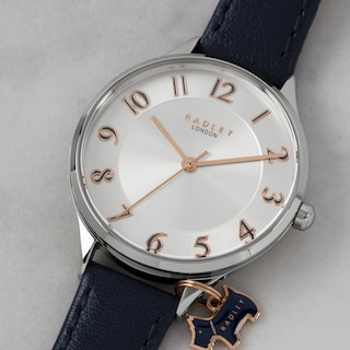 Radley Saxon Ladies' Dark Blue Leather Strap Watch | H.Samuel
