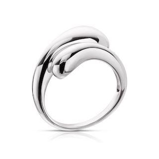 Sterling Silver Large Chunky Wrap Ring Size L | H.Samuel