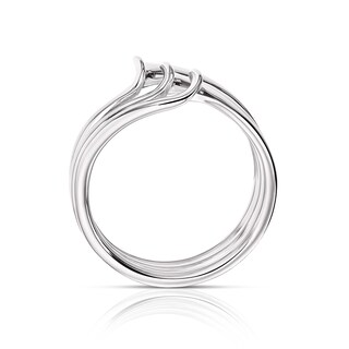 Sterling Silver Triple Wave Ring Size N | H.Samuel