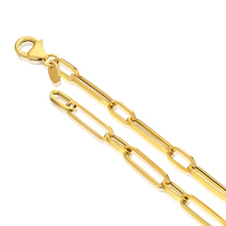 9ct Yellow Gold Paper Link Chain Necklace | H.Samuel