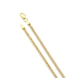 9ct Yellow Gold Plait Chain Bracelet | H.Samuel