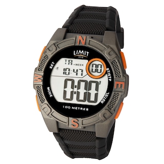 Limit Digital Men's Black Silicone Strap Watch | H.Samuel
