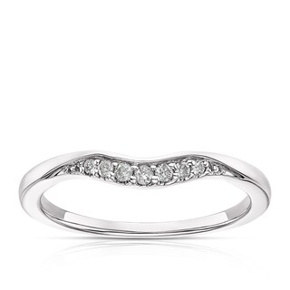 9ct White Gold U Shaped Diamond Ring | H.Samuel