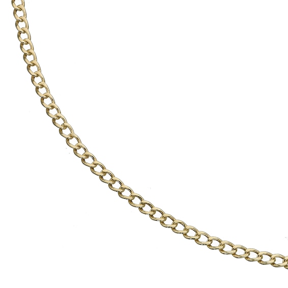 9ct Yellow Gold 18 Inch Curb Chain | H.Samuel