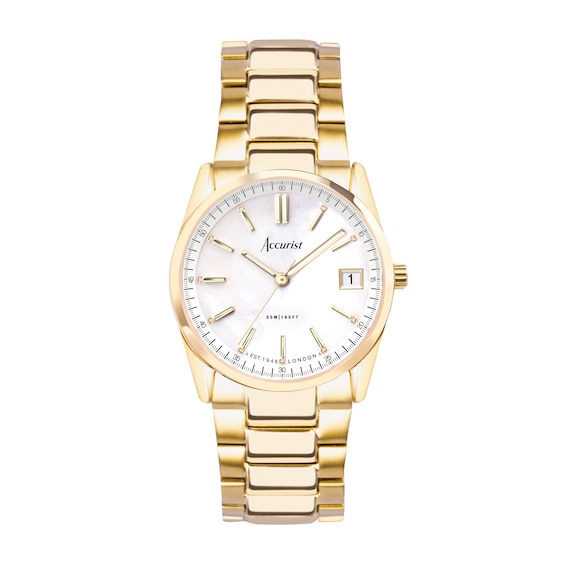 Accurist Ladies' Everyday 30mm Dial Gold Tone Stainless Steel Watch | H ...