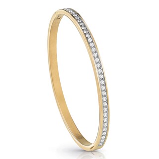 GUESS Color My Day Gold Plated Crystal Bangle | H.Samuel