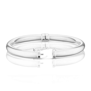 Sterling Silver Chunky Bangle | H.Samuel