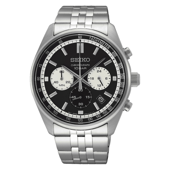 Seiko Conceptual Racing Men's Stainless Steel Bracelet Watch | H.Samuel
