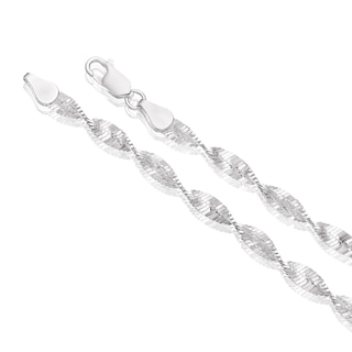 Sterling Silver Twist Chain Necklace | H.Samuel