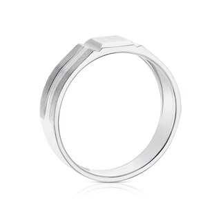 Men's Sterling Silver Detailed Signet Ring | H.Samuel