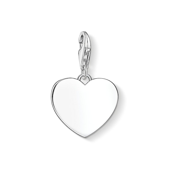 Thomas Sabo Ladies' Sterling Silver Plain Heart Charm Pendant | H.Samuel