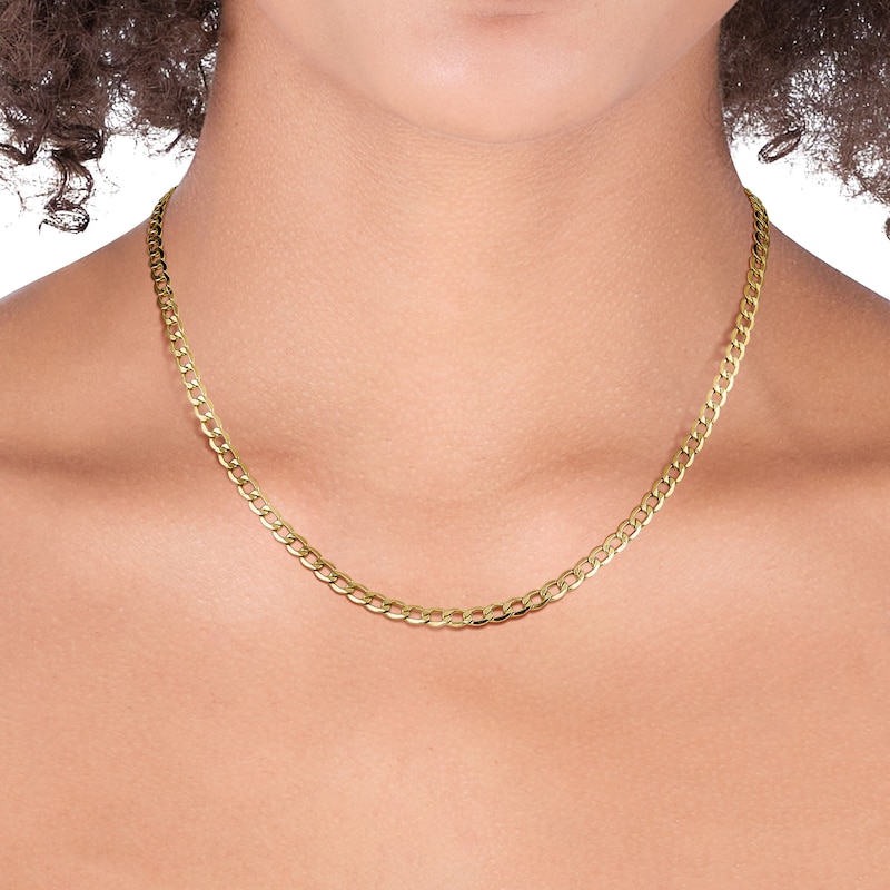 9ct Yellow Gold 20 Inch Curb Chain | H.Samuel