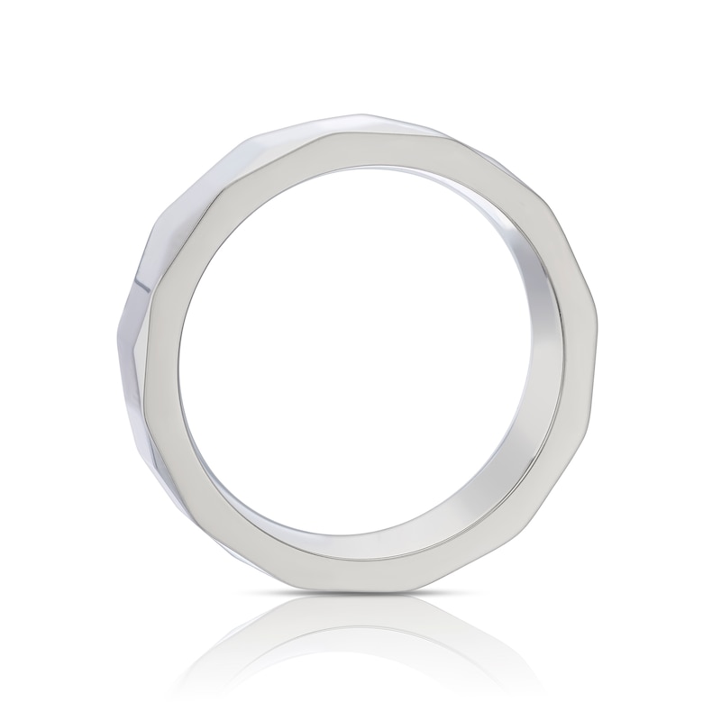 Mens Titanium Textured 3d Ring H Samuel