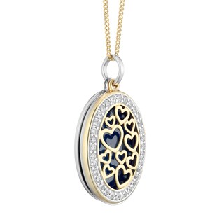 Silver and Gold Plated Slide Heart Locket | H.Samuel